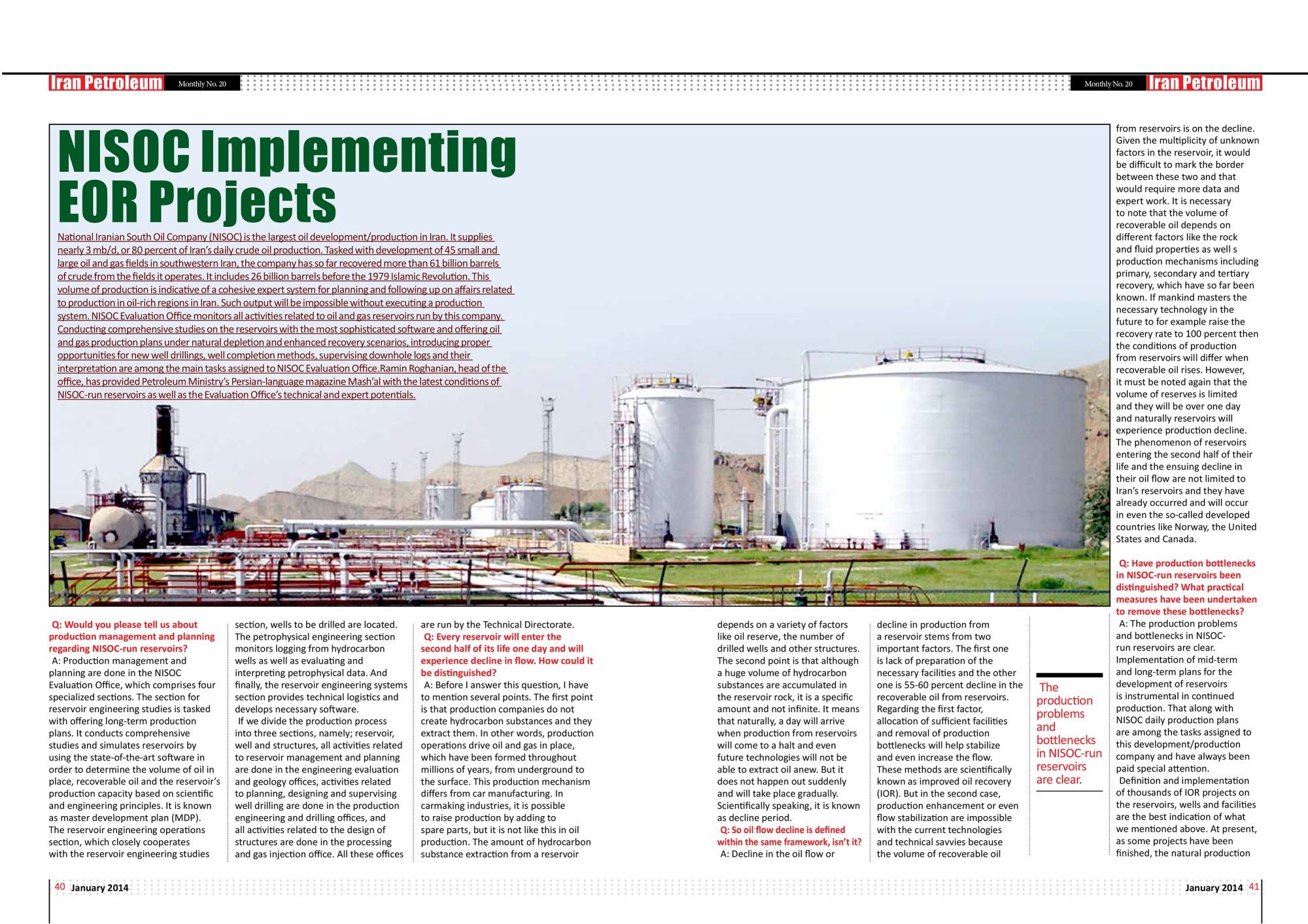 NISOC Implementing EOR Projects National Iranian South ...